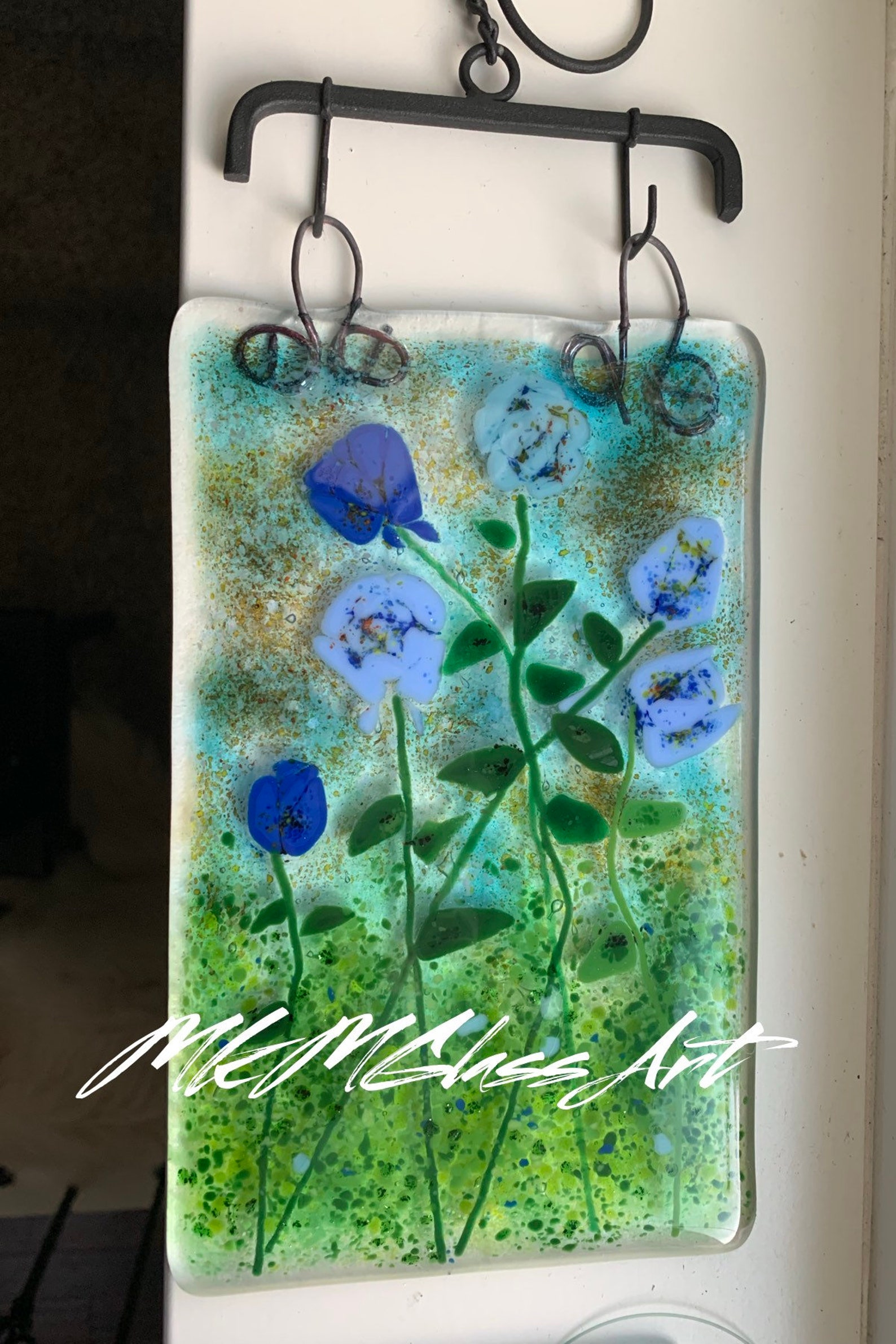 Blue Flowers Suncatcher - Etsy