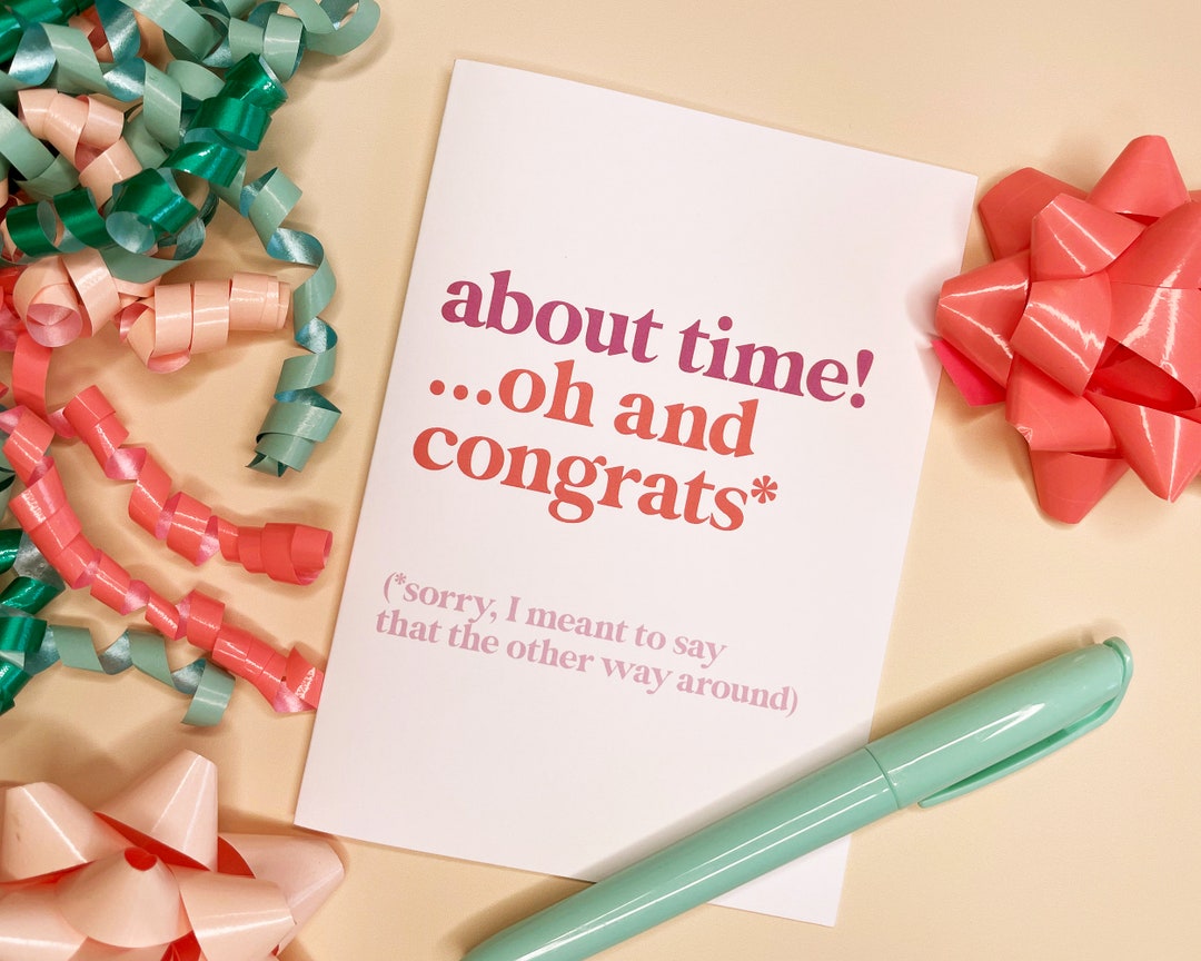 Congratulations Card, Congrats Card, Wedding Card, Funny Card, Funny ...