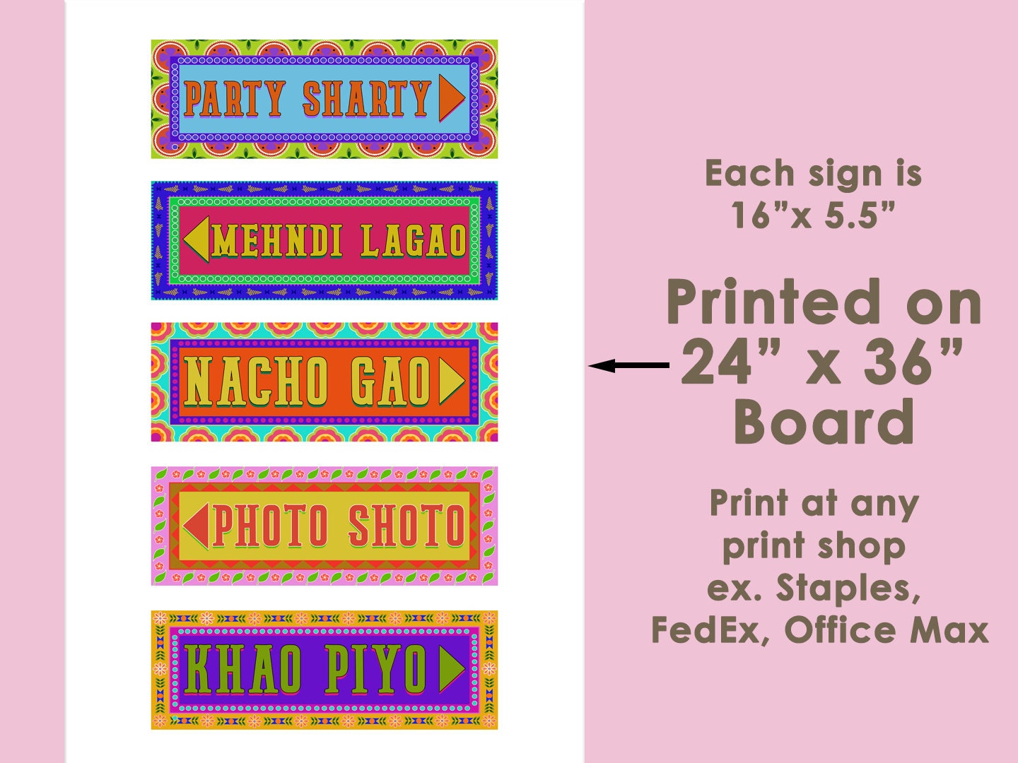 Indian Mehndi Direction Sign Welcome Signs, Indian Welcome Sign ...