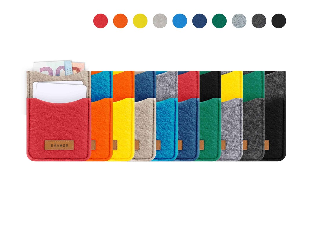 Small Card Case Made of Felt, Practical Case for Approx. 15 Chip Cards ...