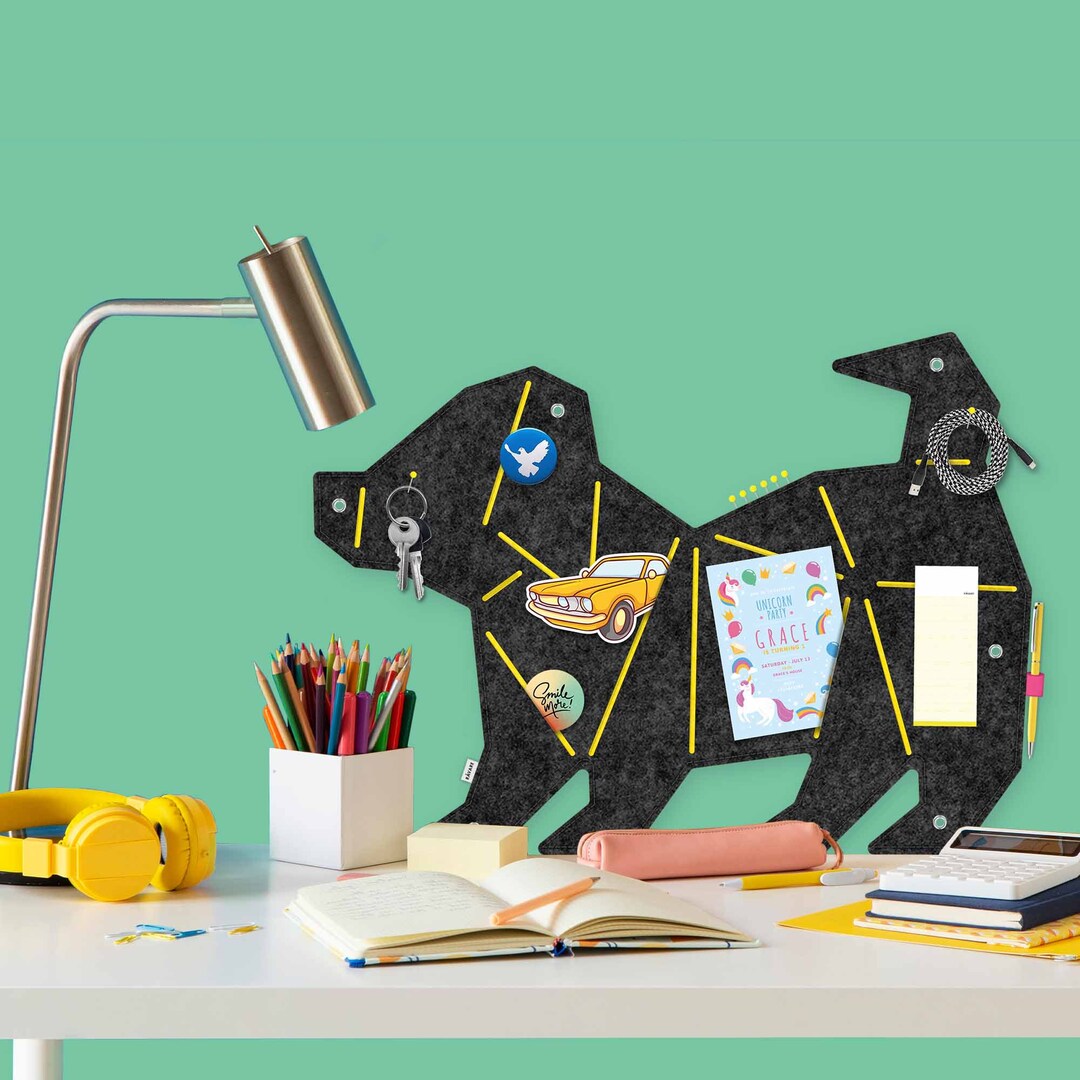 Dog Pin Board for Sticking and Pinning Made of Felt Animal - Etsy