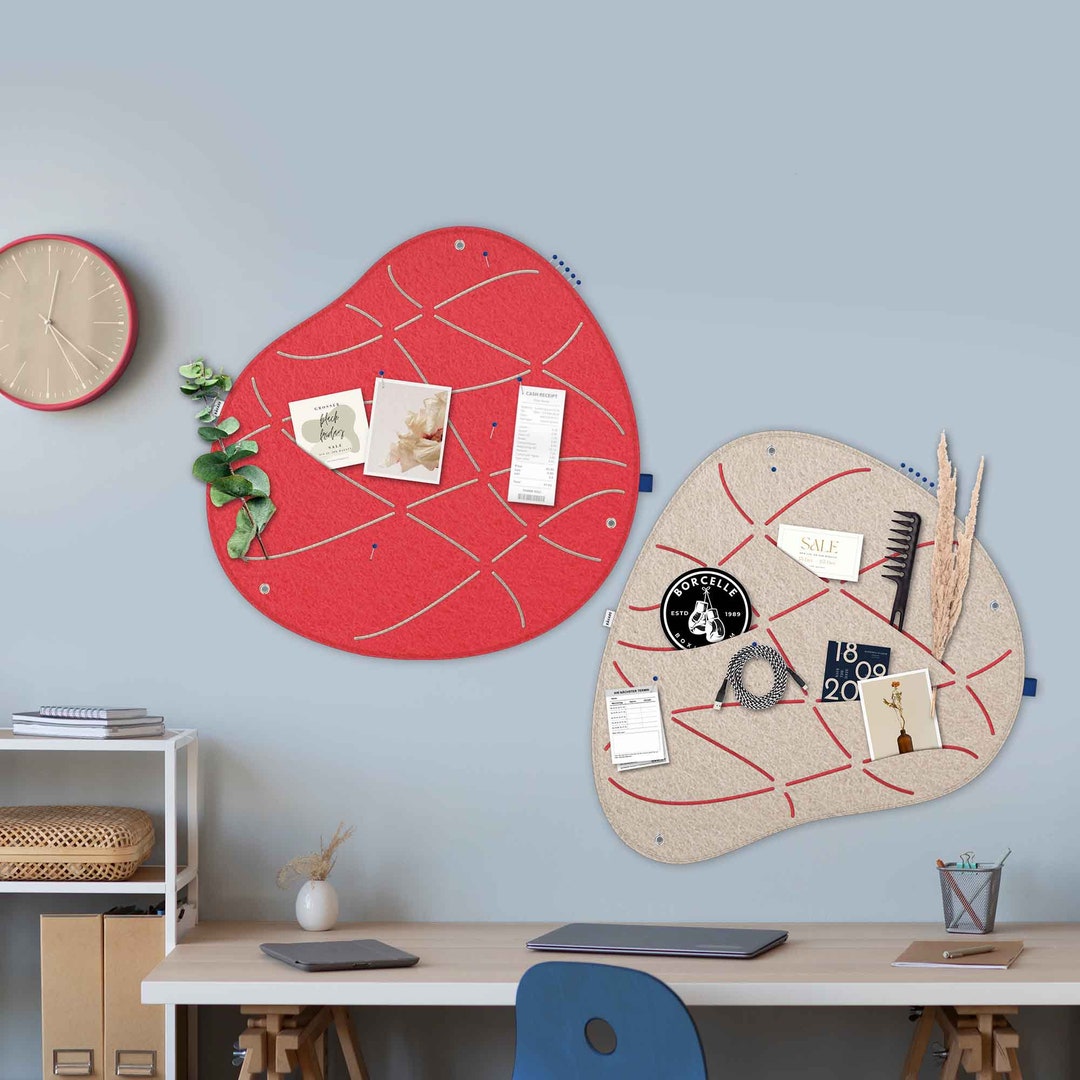 Two Organic Pin Boards for Sticking and Pinning, Modern Vision Board ...