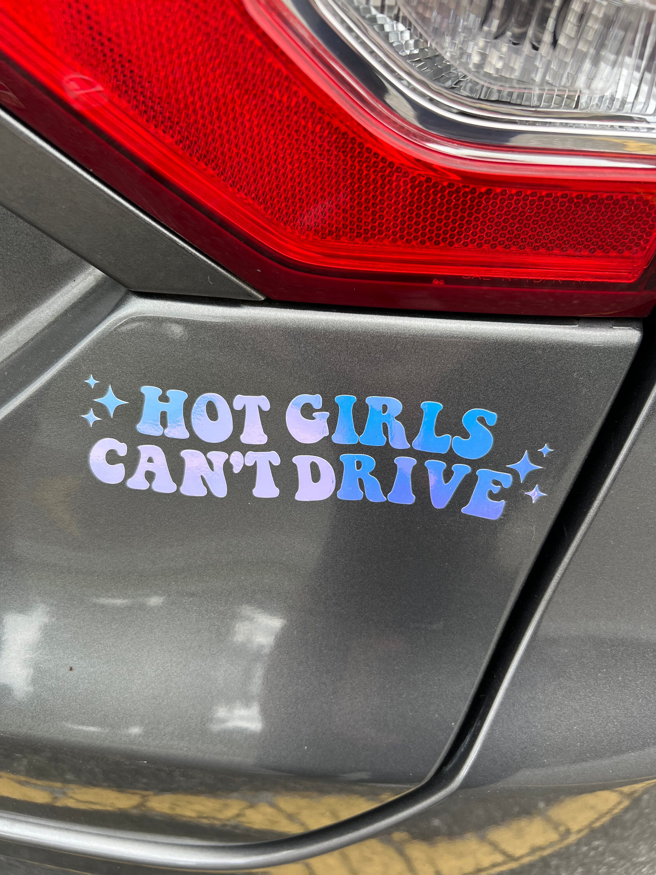Hot Girls Cant Drive Holographic Car Decal Sticker - Etsy