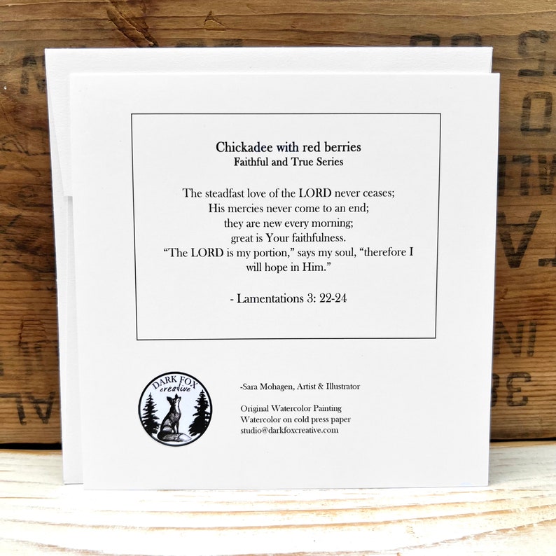 Chickadee Christian Card, His Mercies Are New Every Morning Bible Verse ...