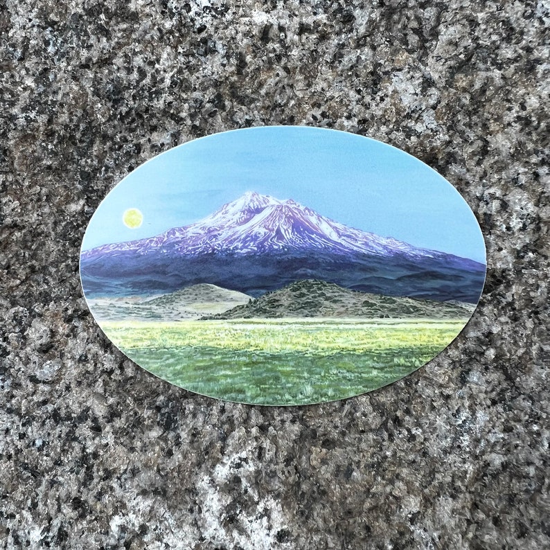 Mt.shasta Vinyl Sticker Waterproof Vinyl Decal Mountain - Etsy
