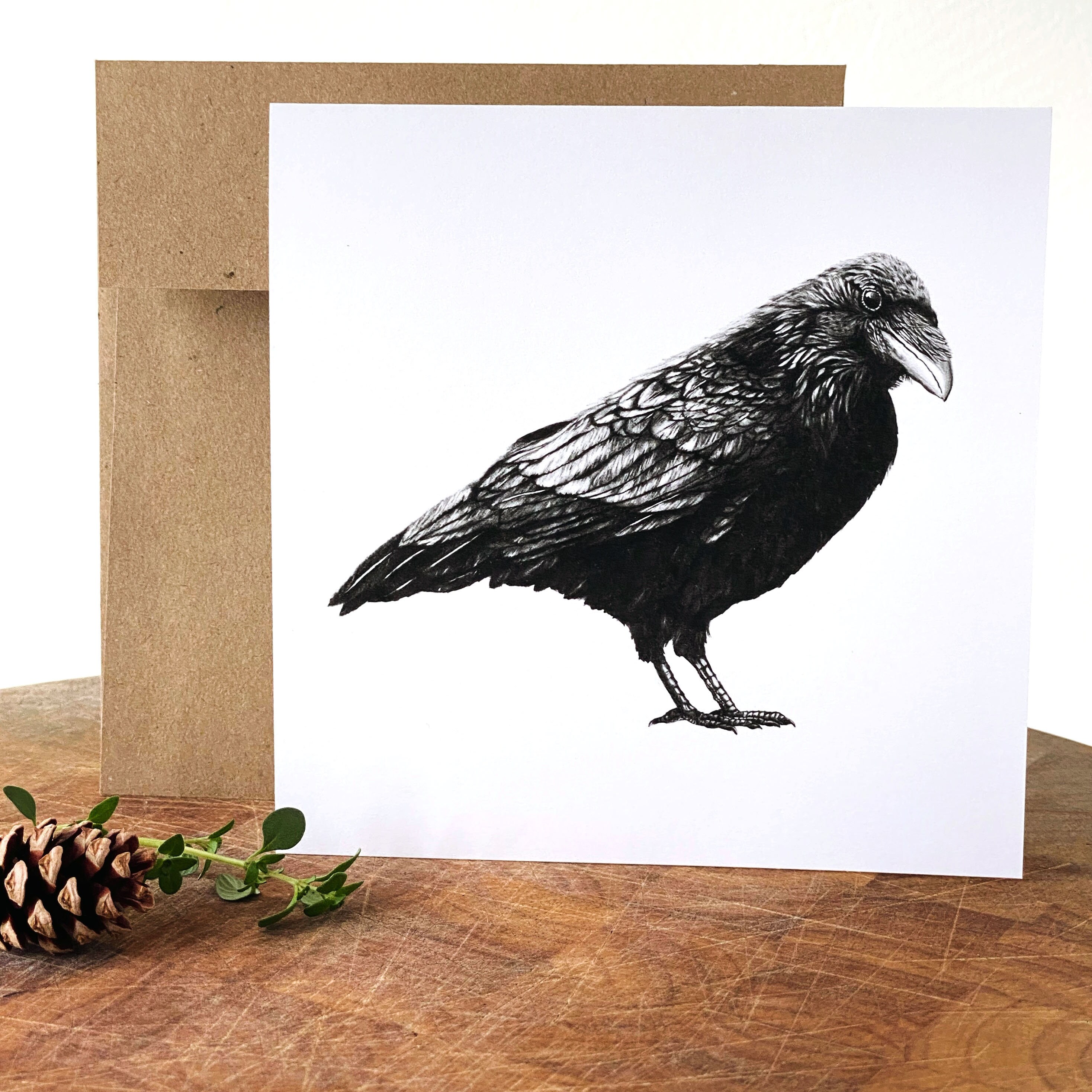 Raven Greeting Card With Envelope Woodland All-occasion - Etsy UK