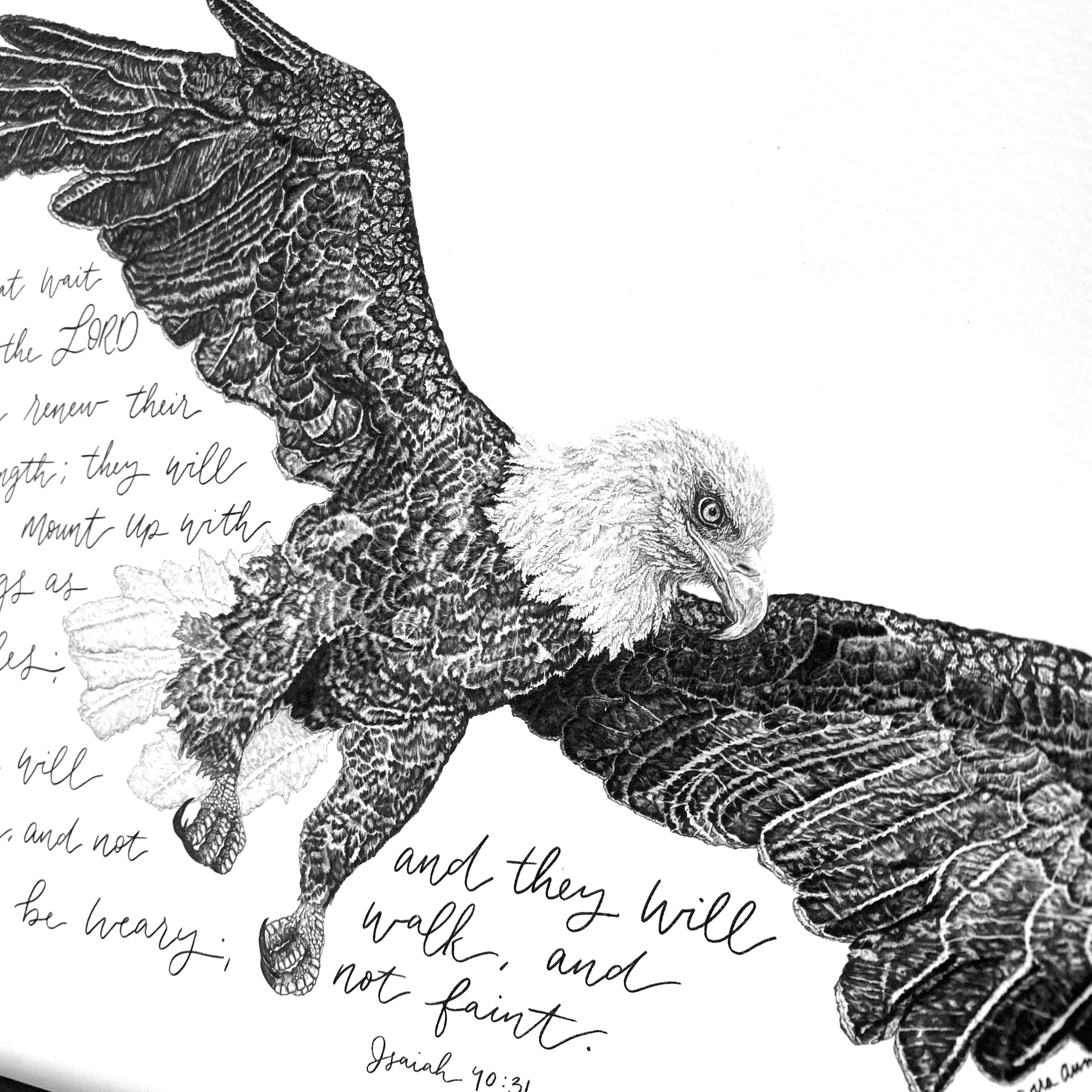 Wings Like Eagles Isaiah 40 31 Bible Verse Framed Art Print | Etsy