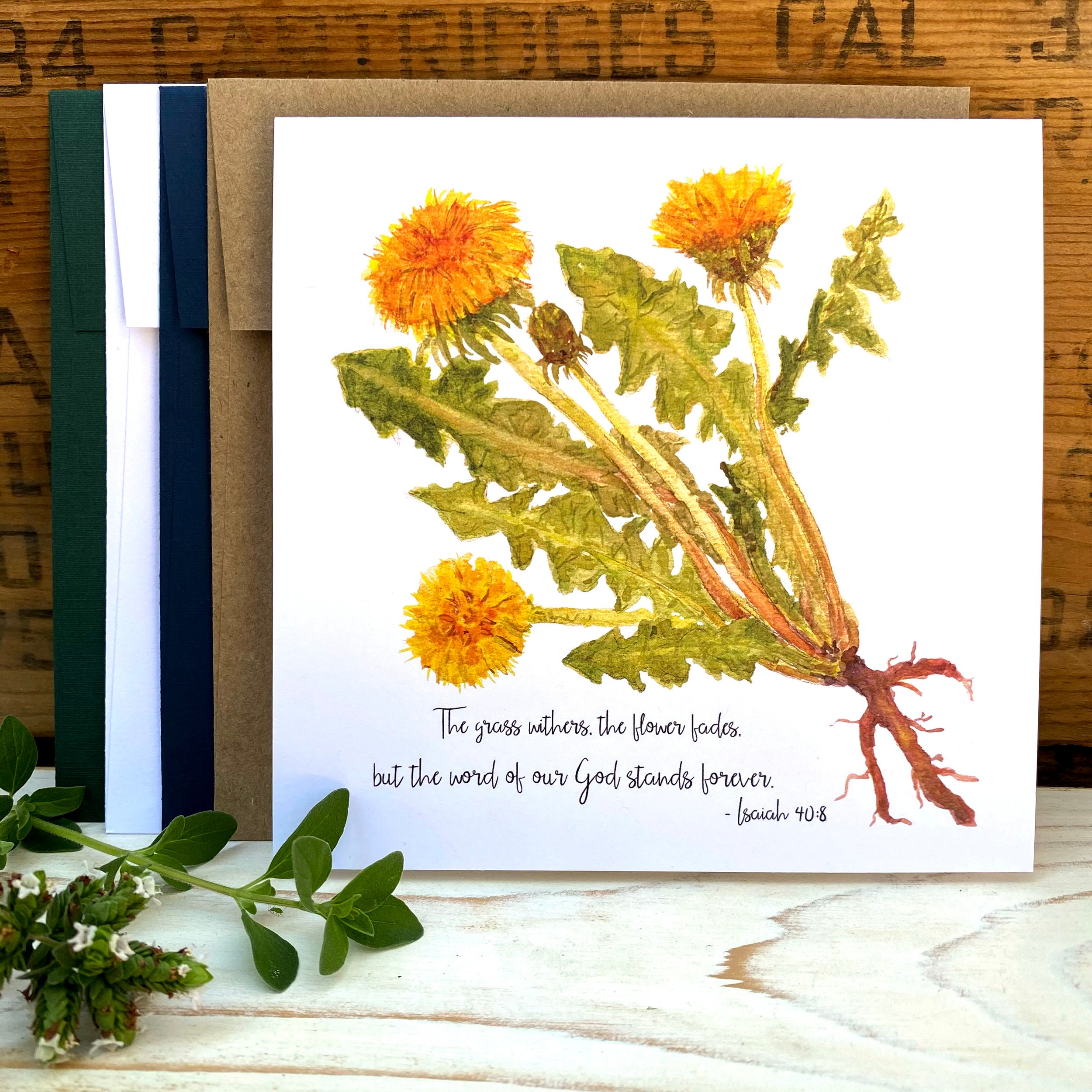 Isaiah 40:8 Bible Verse Card, the Grass Withers the Flower Fades ...