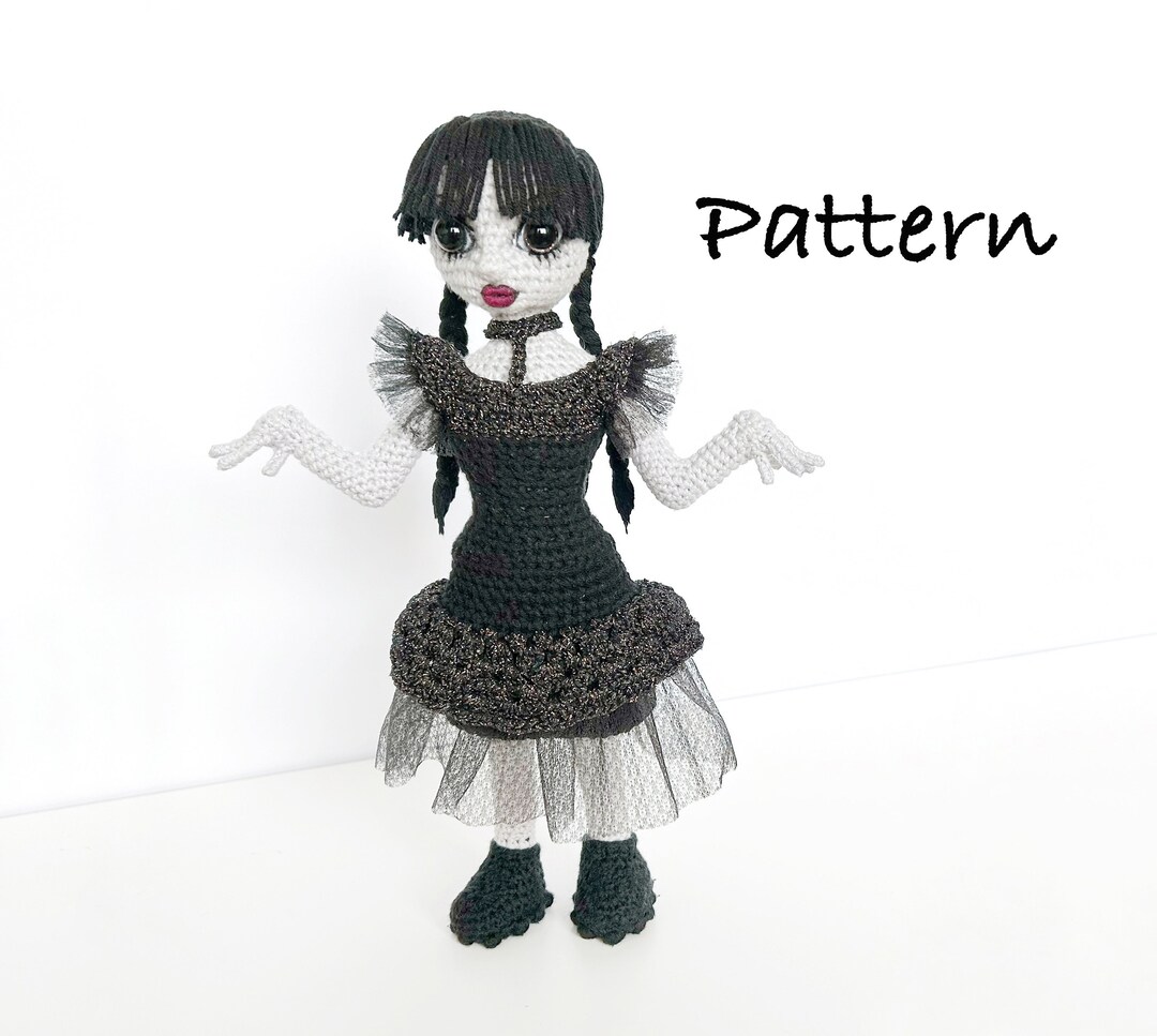 Pdf WEDNESDAY Doll Crochet Pattern, Amigurumi Digital Crochet Tutorial ...
