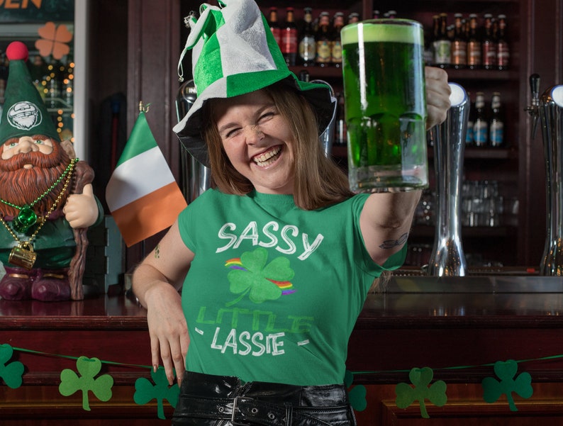 Sassy Little Lassie Shirt: St Patricks Day Irish Shamrock Tee - Etsy