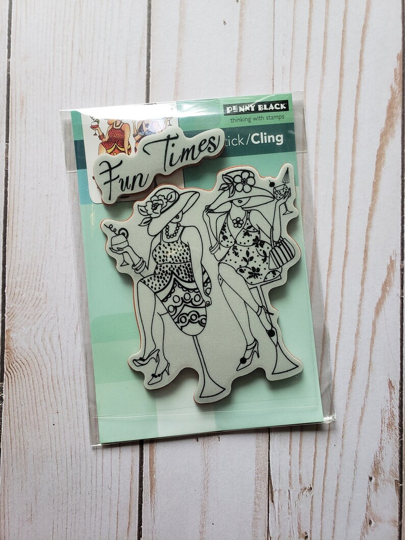 Penny Black Cling Stamps Fun Time Girls - Etsy
