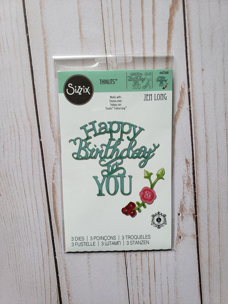 Sizzix Thinlits Dies Phrase Happy Birthday to You - Etsy