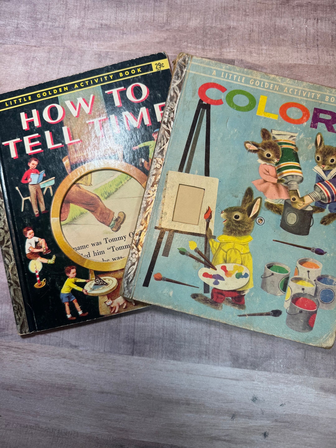 Vintage Golden Books: Tell Time/colors - Etsy