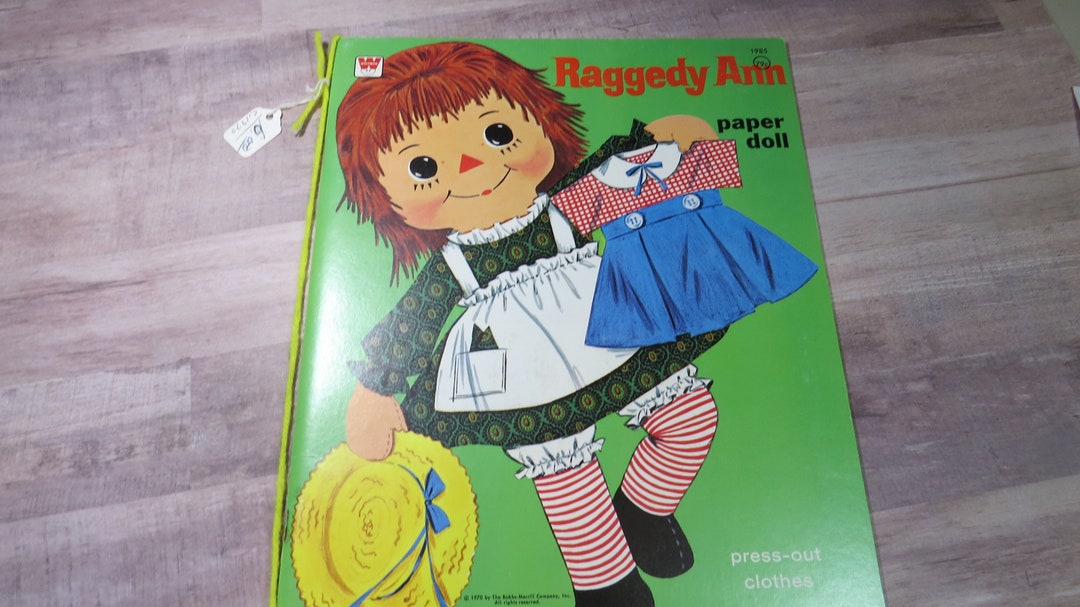 Raggedy Ann Paper Doll Book 1970 - Etsy
