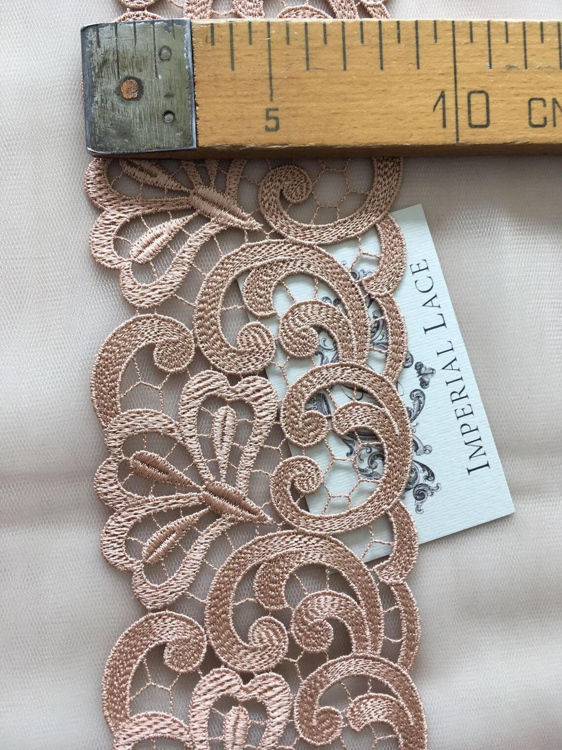 Brown Lace Trim French Lace Chantilly Lace Bridal Gown Lace - Etsy