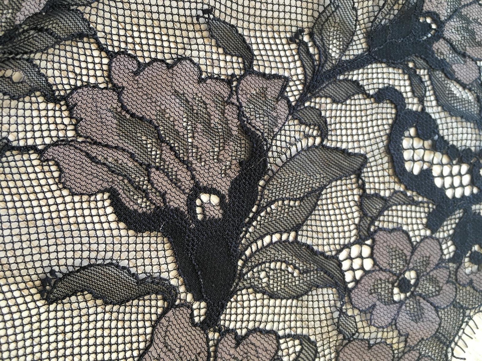 Black Lace Trim, French Lace, Chantilly Lace, Bridal Gown Lace, Wedding ...