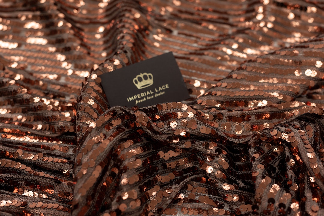 Bronze Sequin Fabric, 3D Sequin Fabric, Embroidered Tulle, Mesh Tulle ...