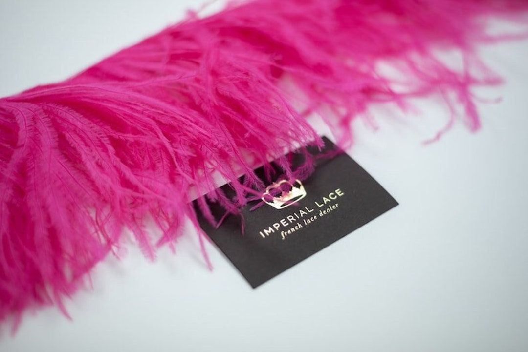 Magenta Pink Ostrich Feather, Natural Feathers, Feather Trim, Dress ...