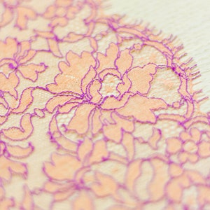 Orange Chantilly Lace Trim, Lace Trim, Purple Lace Trim Bridal Lace ...