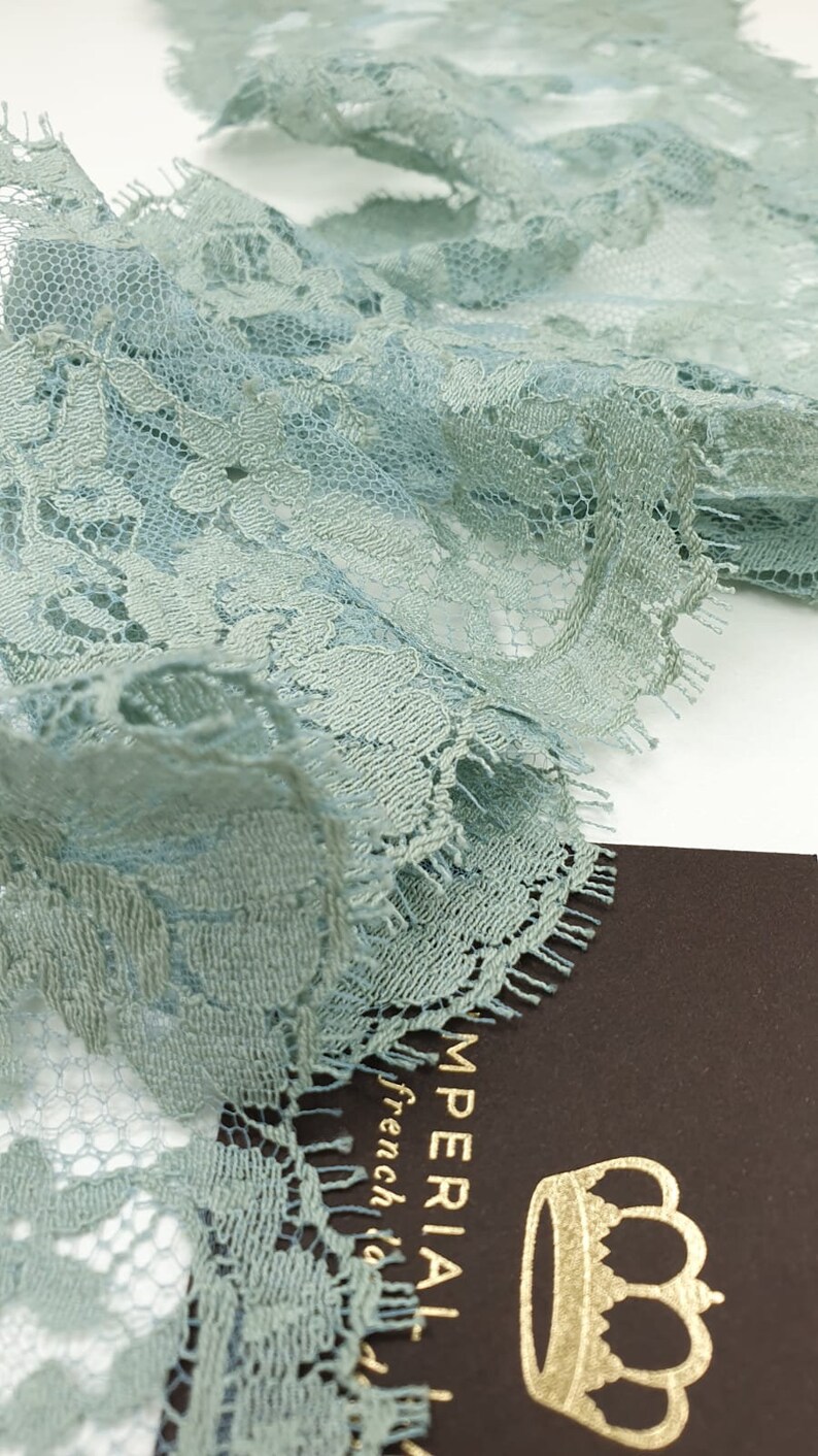 Sage Green Chantilly Lace Trim, French Scalloped Bridal Lace - Etsy