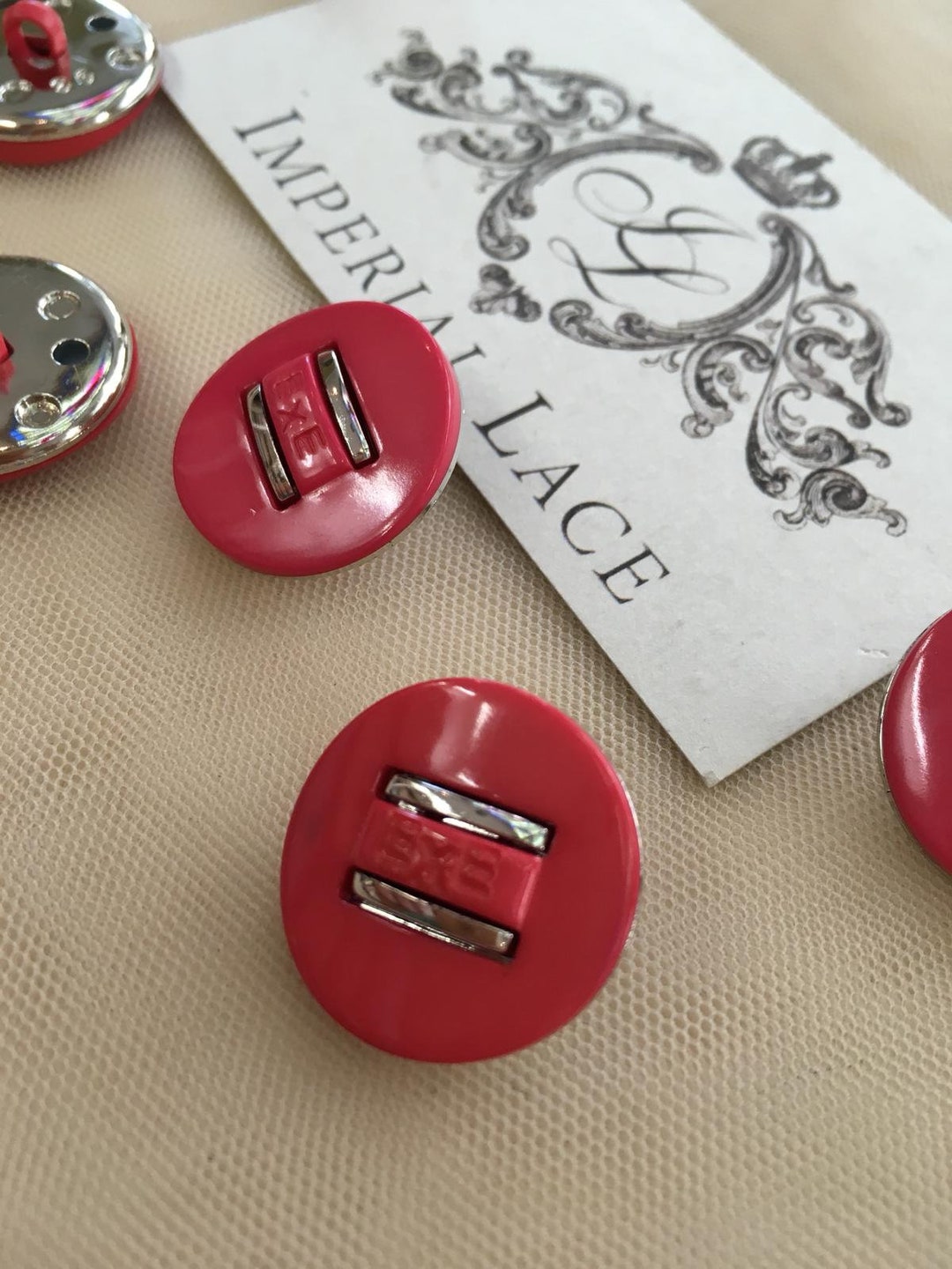 Red Metal Button, Applique Knob (2.3cm) - Etsy