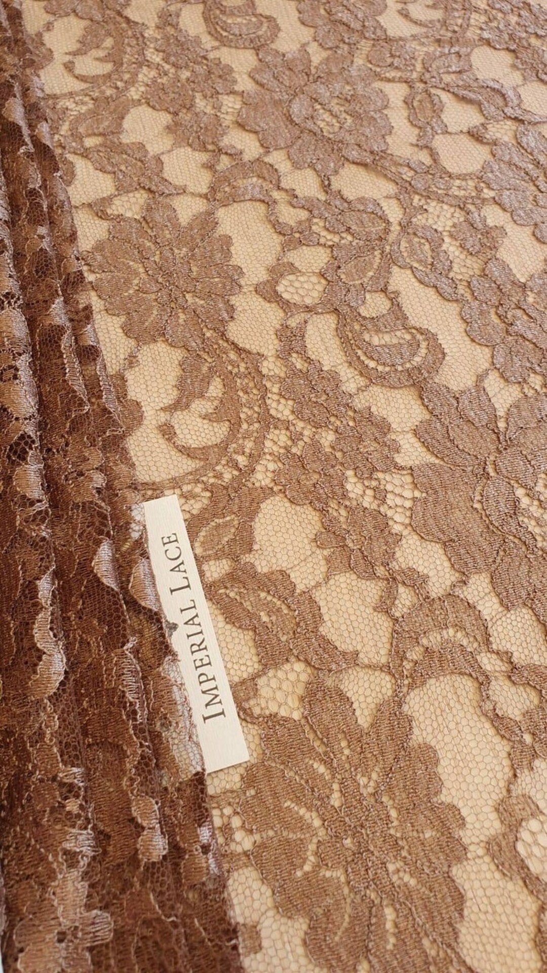 Brown Lace Fabric, Floral Lace, French Lace, Wedding Lace, Bridal Lace ...
