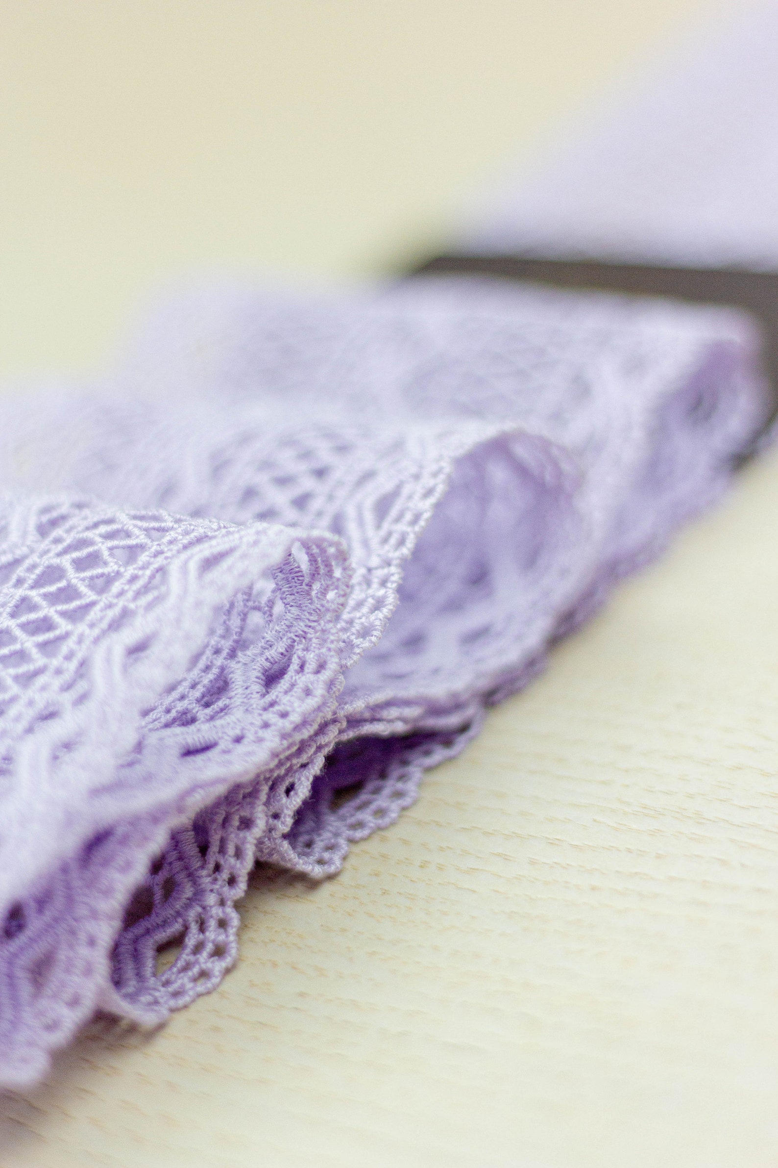 Purple Lace Trim French Lace Lavander macrame Lace Bridal | Etsy