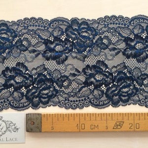 Blue Lace Trim, French Lace, Chantilly Lace, Bridal Gown Lace, Wedding ...
