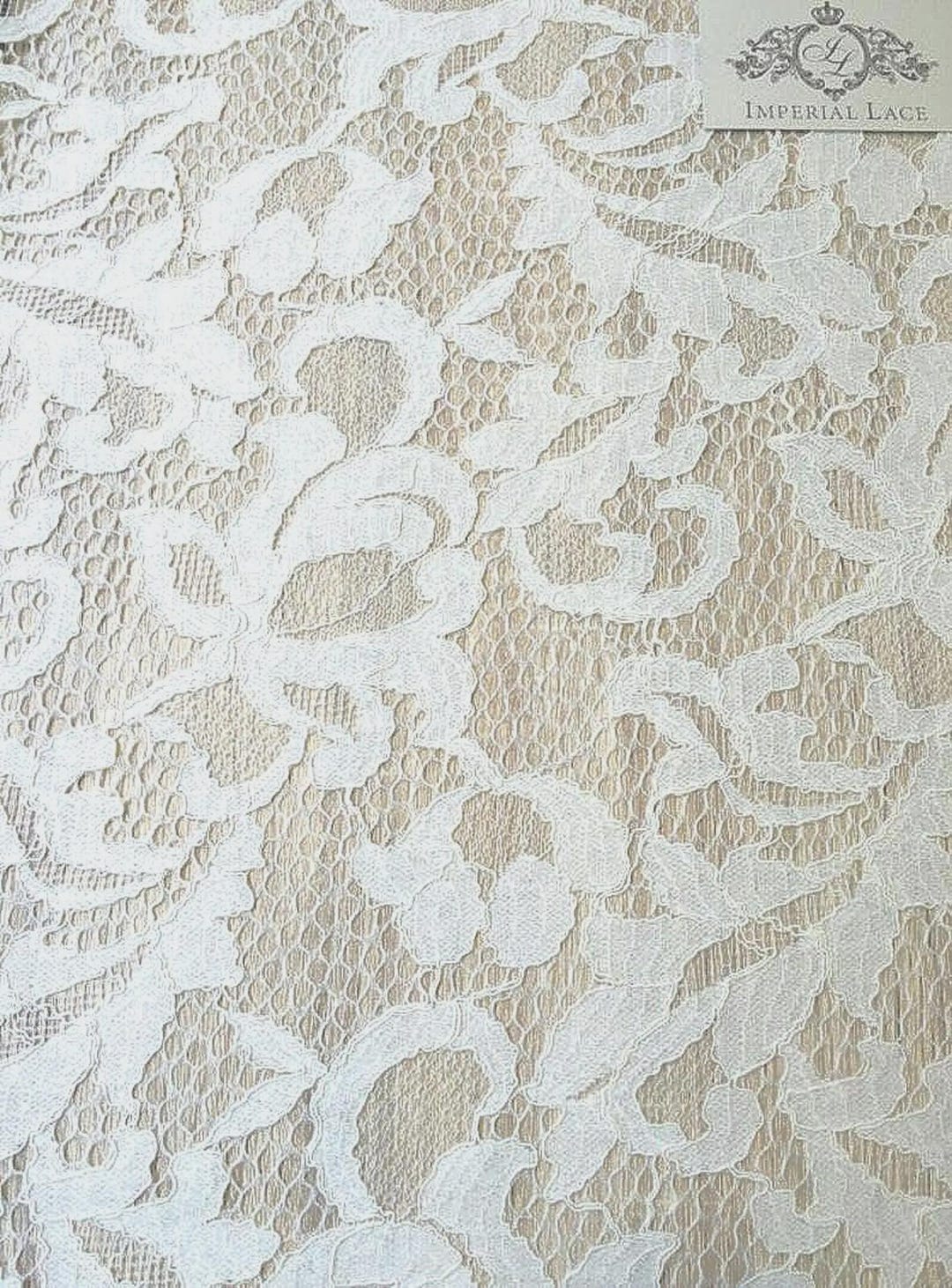 Snow White Lace Fabric, French Lace, Alencon Lace, Wedding Lace, Bridal ...