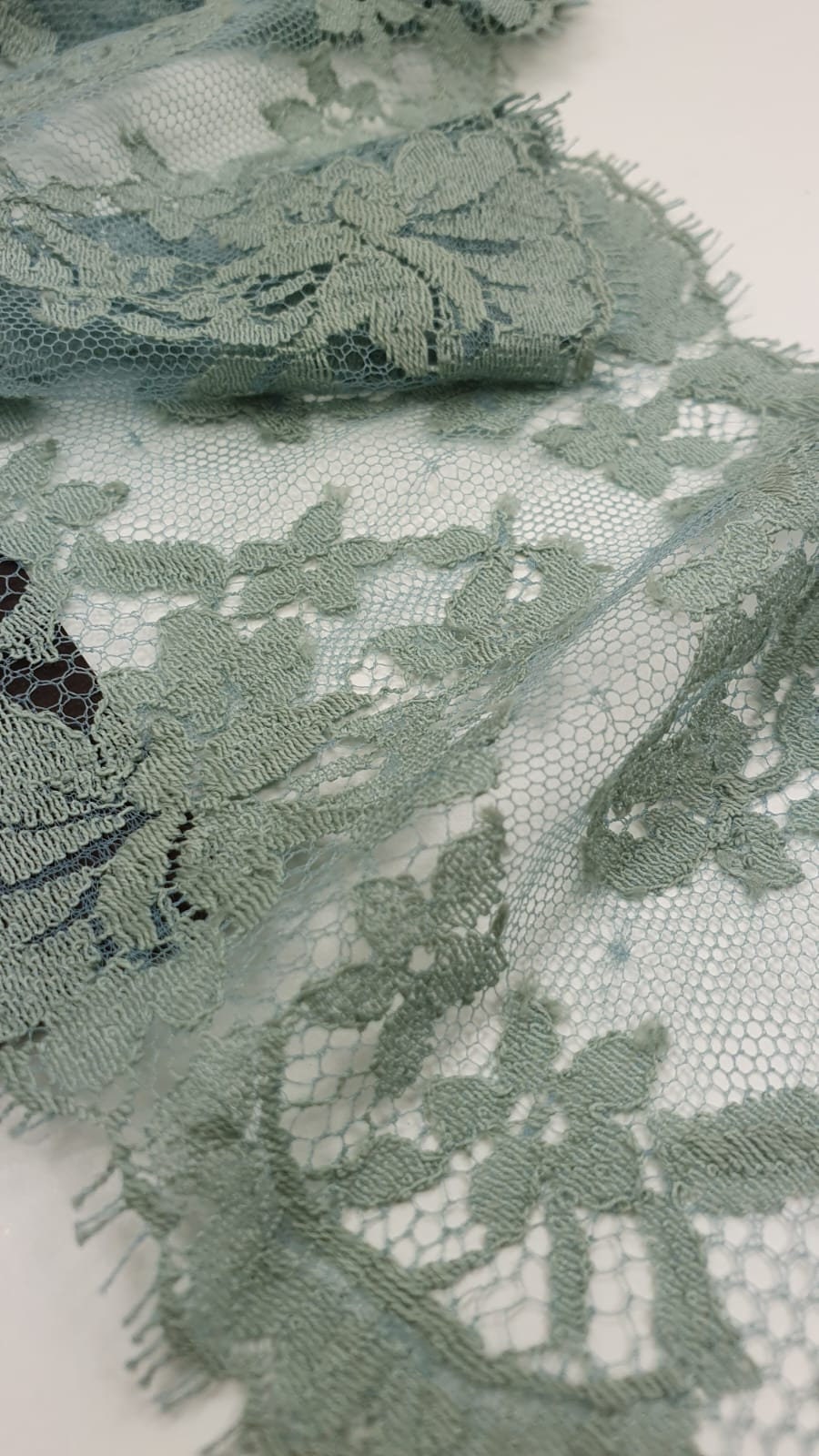 Sage Green Chantilly Lace Trim, French Scalloped Bridal Lace - Etsy
