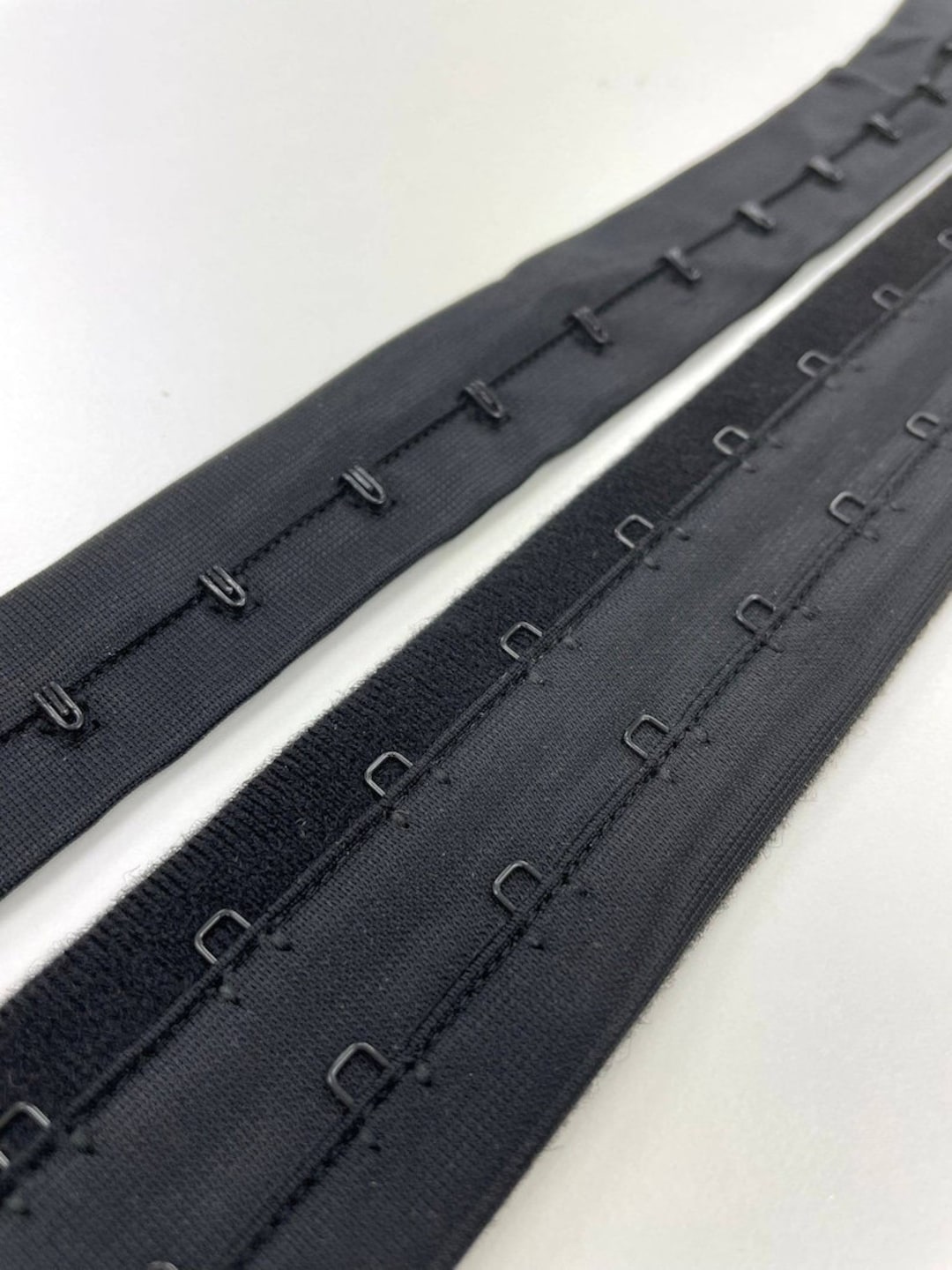 2 Rows of Eyes - Hook and Eye Tape Black, Black Corset Loop, Corset ...