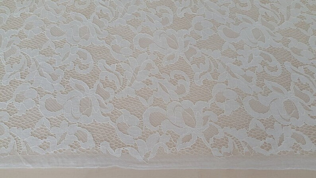 Snow White Lace Fabric, French Lace, Bridal Lace Fabric, Wedding Lace ...