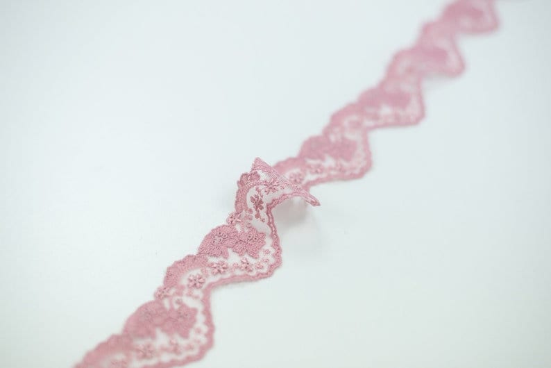Old Rose Lace Trim, Chantilly Lace, French Lace Trim, Bridal Lace ...