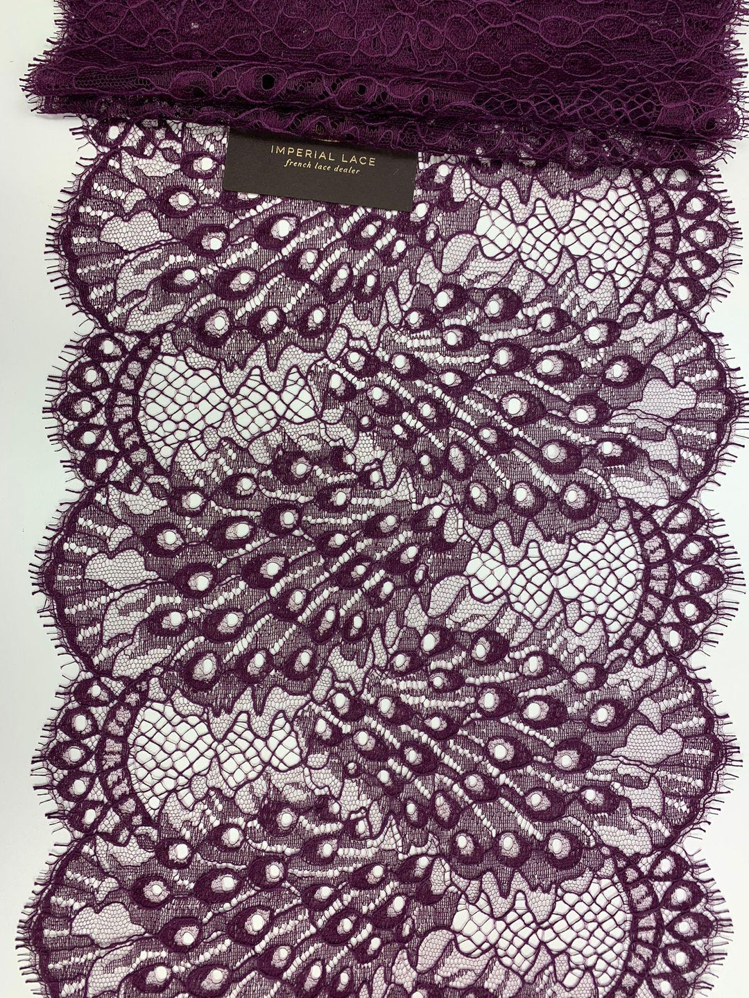 Purple Lace Trim, Chantilly Lace, Bridal Lace, Solstiss Lace, French ...