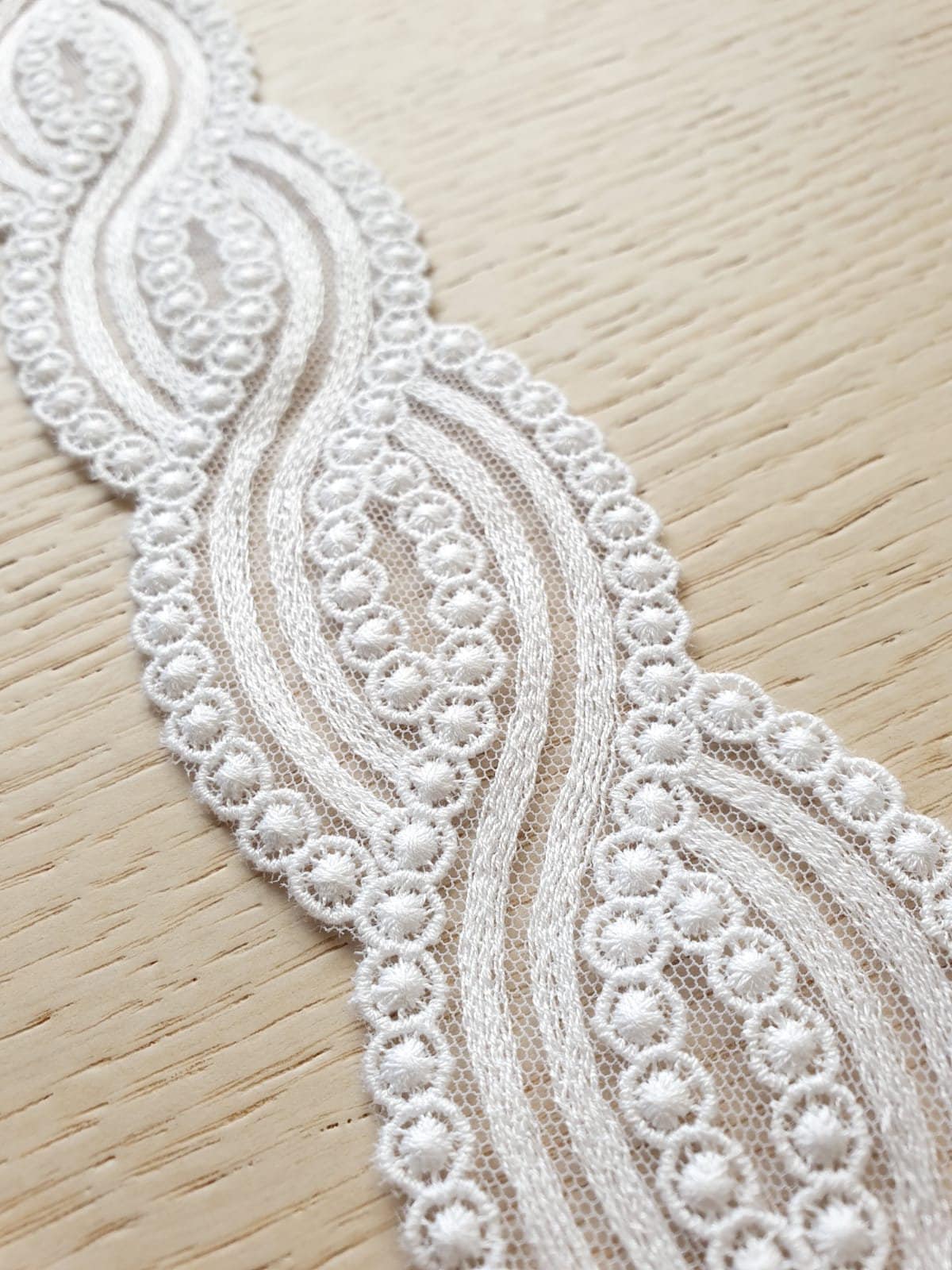 Snow white Lace Trim French Lace Alencon Lace Bridal Gown | Etsy