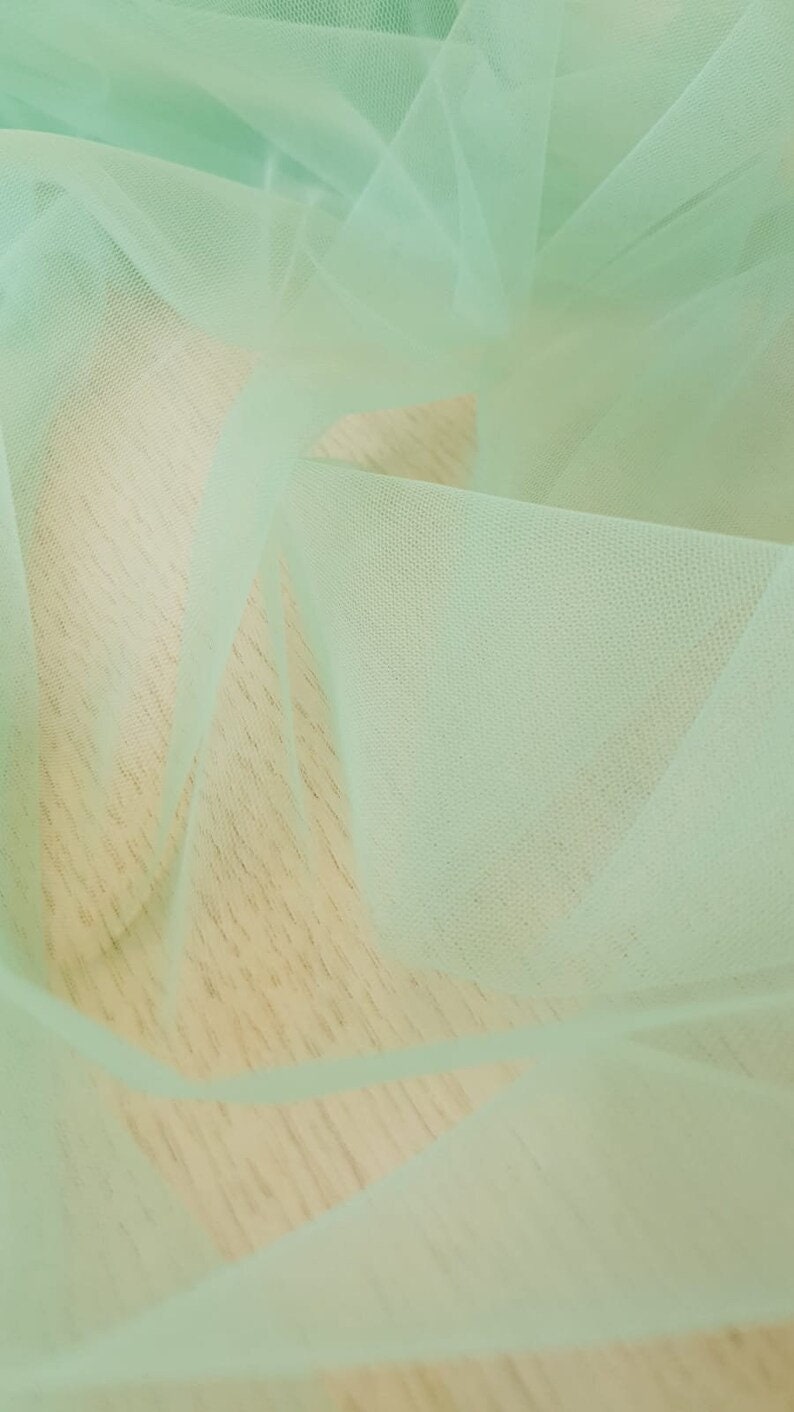 Mint Green Tulle Fabric, Green Tulle, Tulle Fabric, Mint Green Net ...