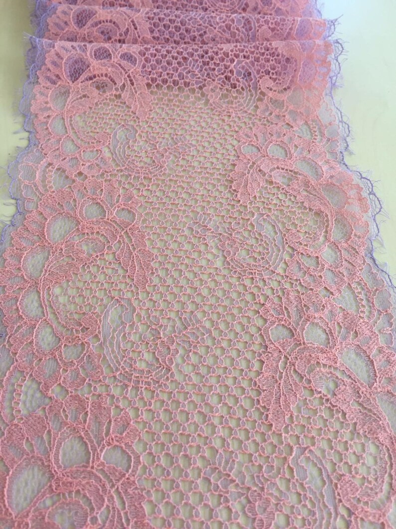 Pink Lace Trim French Lace Chantilly Lace Bridal Gown Lace - Etsy