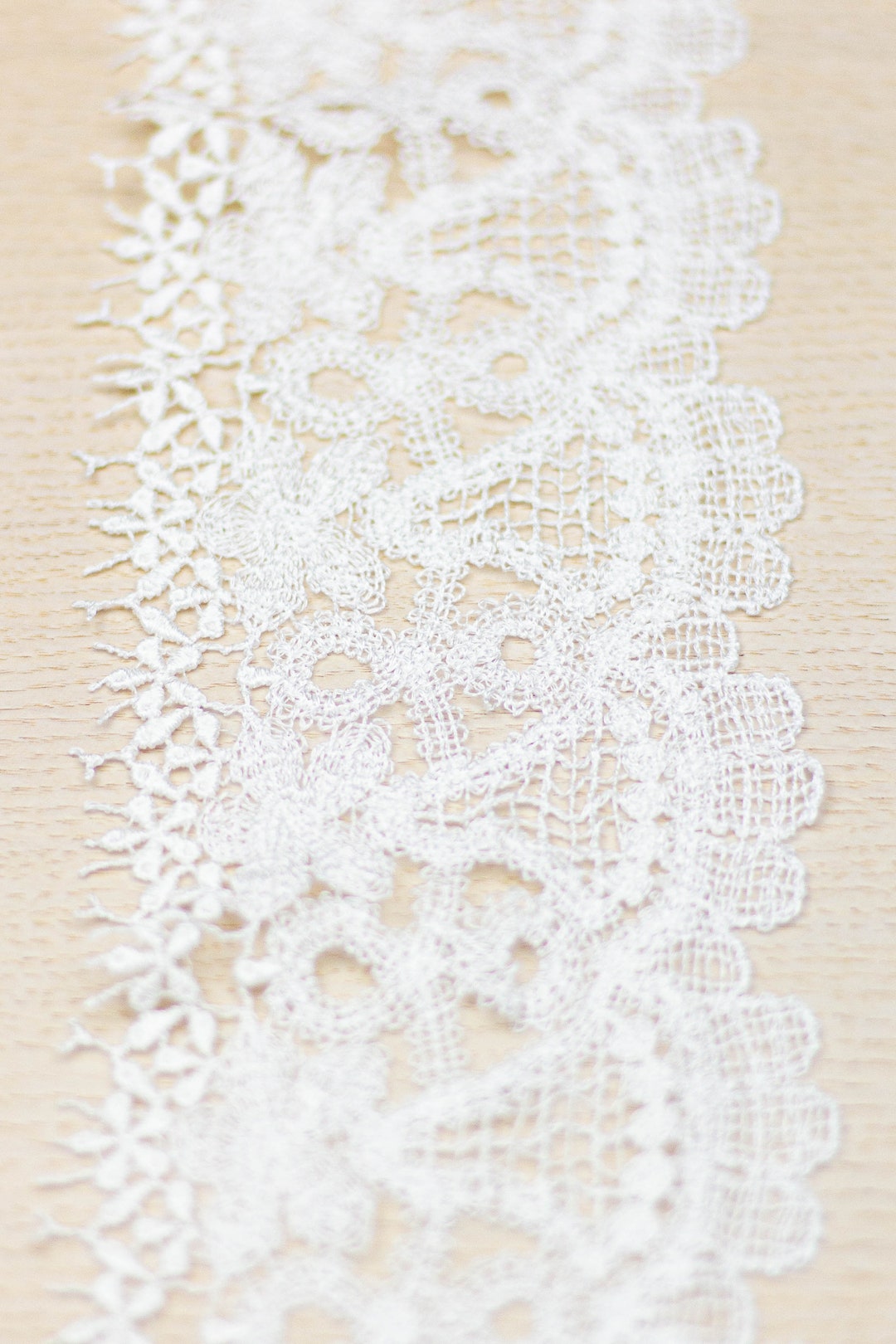 100% Cotton Ivory Macrame Lace Trim, Ivory Lace, Vintage Lace, Bridal ...
