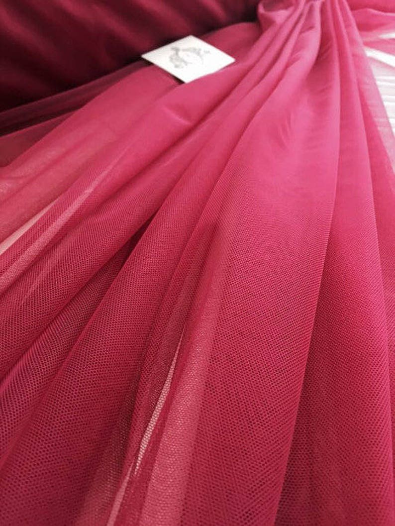 Raspberry Red Tulle Fabric Lingerie Red Net Red Net Fabric - Etsy