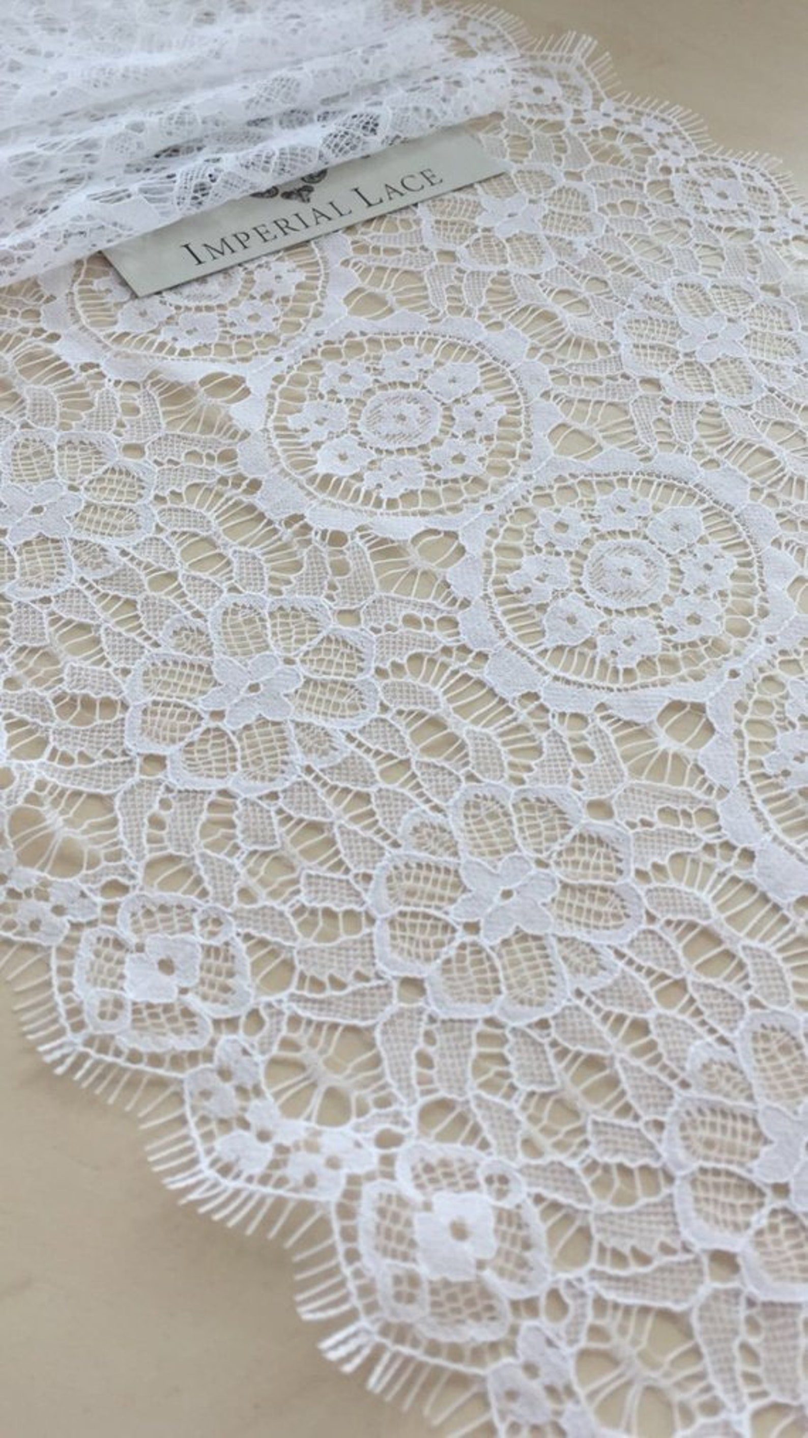 Snow White Lace Trim French Lace Chantilly Lace Bridal Gown - Etsy