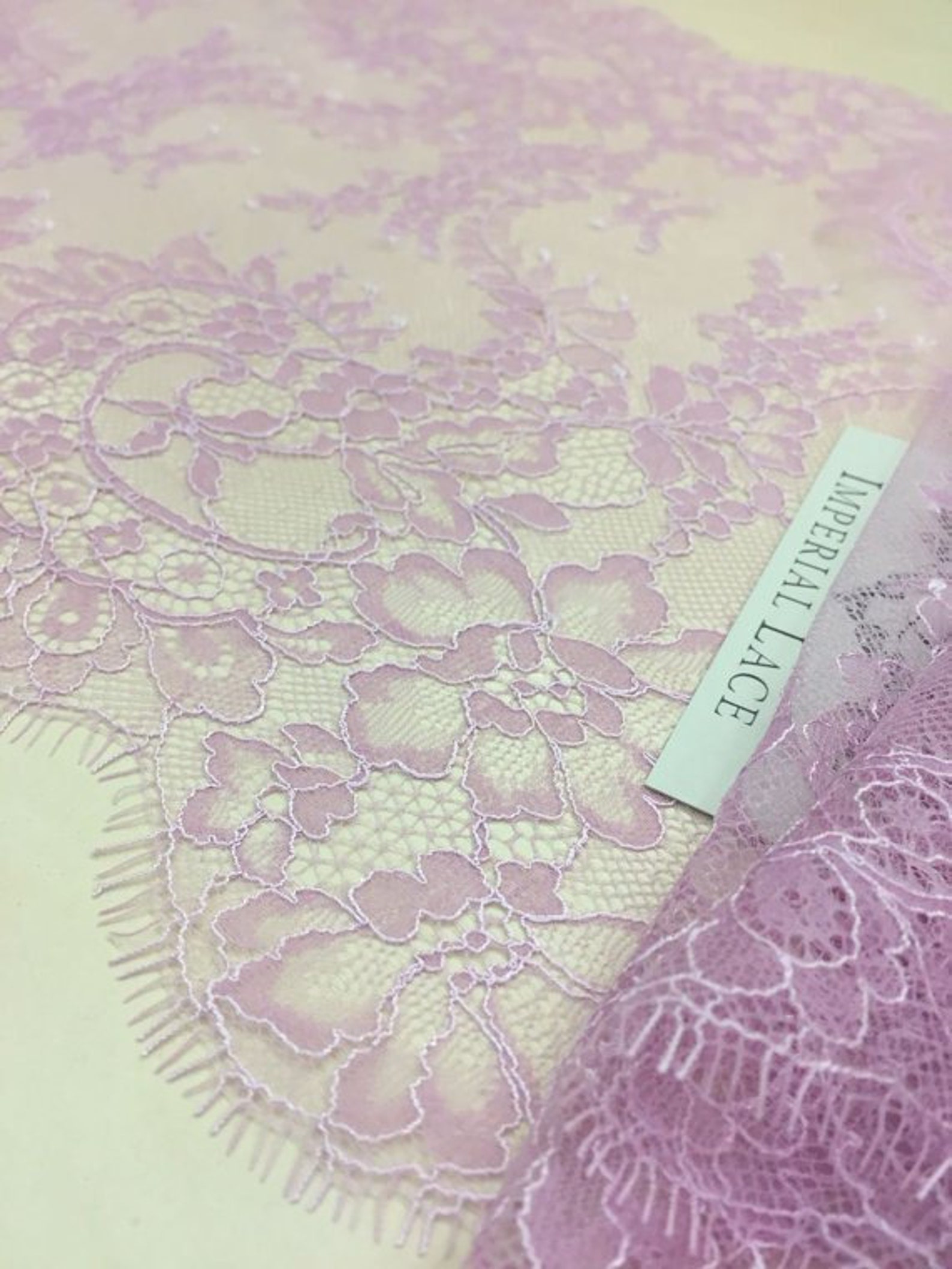 Purple Lace Trim French Lace Chantilly Lace Bridal Gown Lace - Etsy