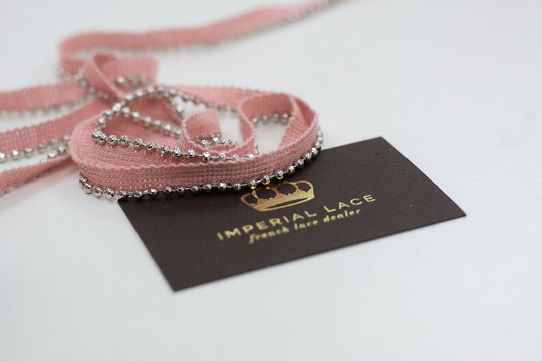 Pink Ribbon, Ribbon Band, Beaded Ribbon, Ribbon Fabric, Grosgrain ...