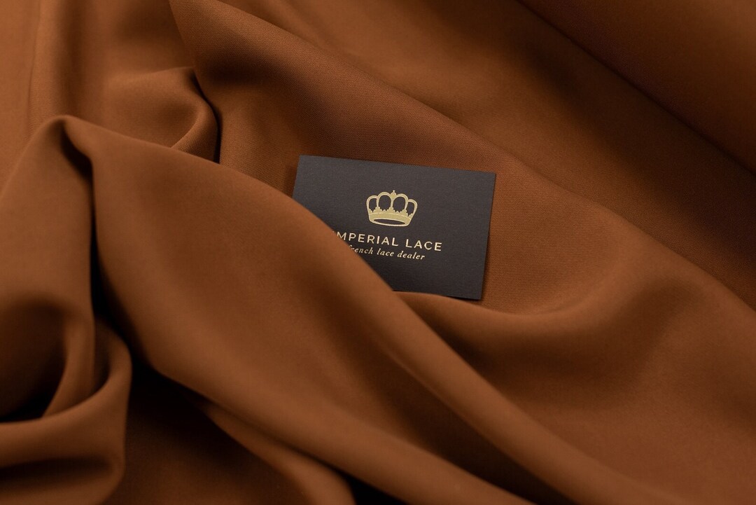 Metallic Bronze Color Cady Fabric, Dark Bronze Viscose Fabric, Elastic ...