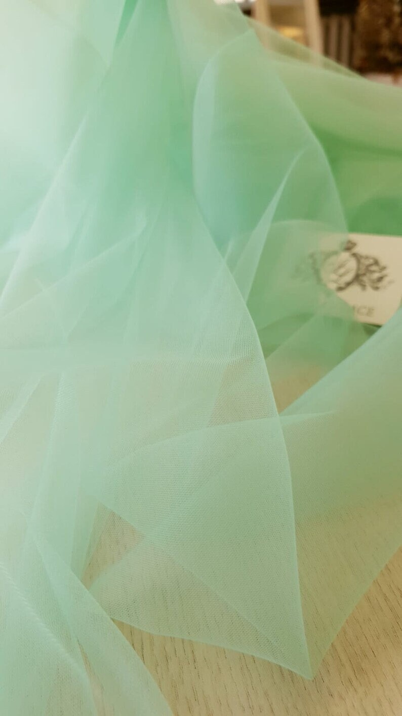 Mint Green Tulle Fabric, Green Tulle, Tulle Fabric, Mint Green Net ...