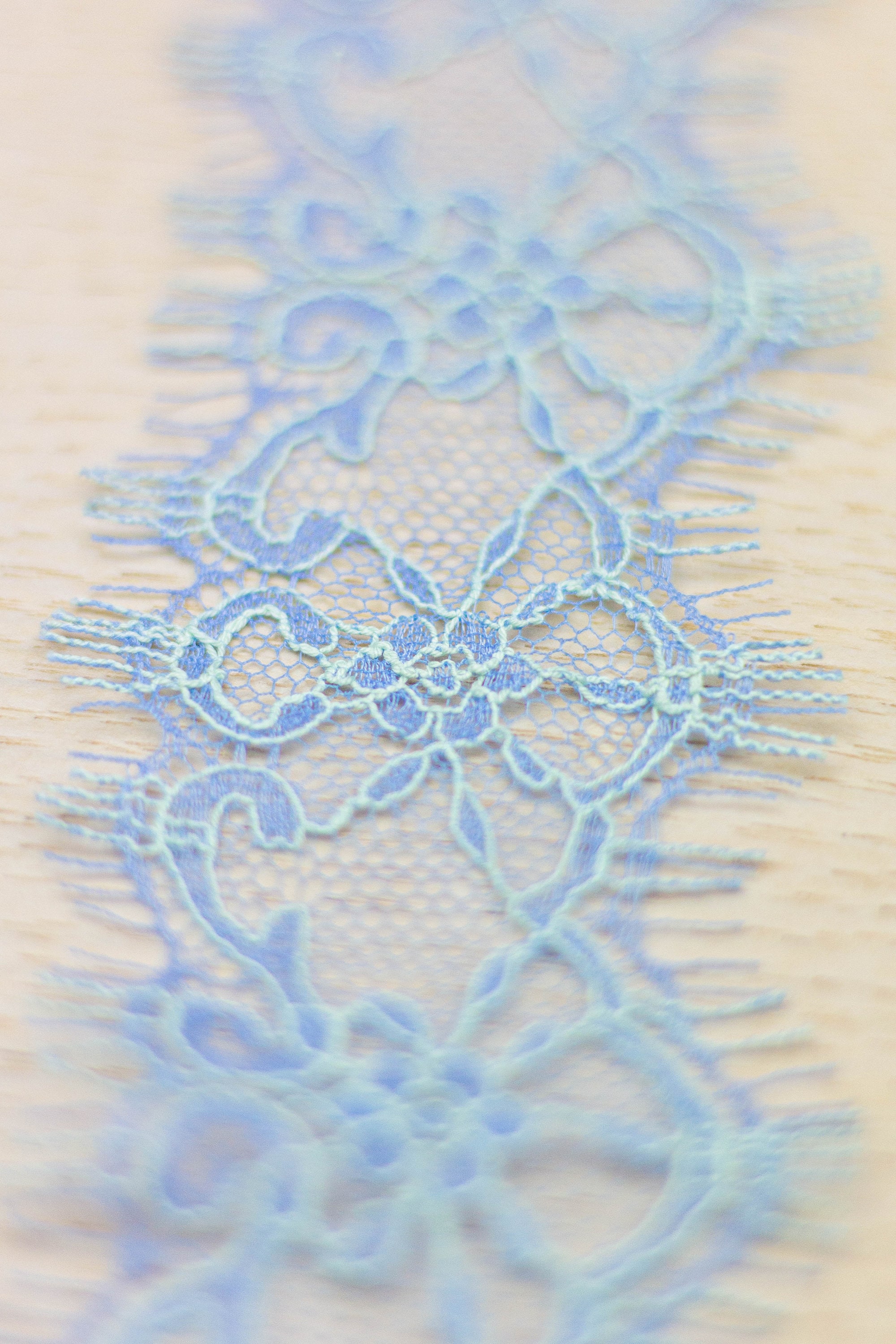 Blue Lace Trim French Lace Chantilly Lace Bridal Gown Lace - Etsy