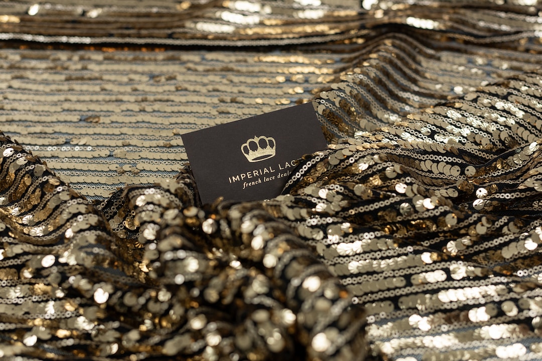 Gold Sequin Fabric, 3D Sequin Fabric, Evening Dress Fabric, Sequin ...