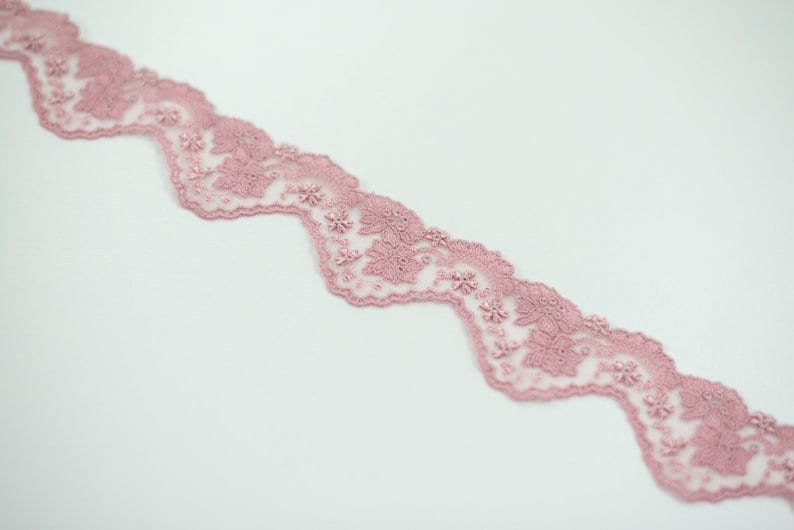 Old Rose Lace Trim, Chantilly Lace, French Lace Trim, Bridal Lace ...