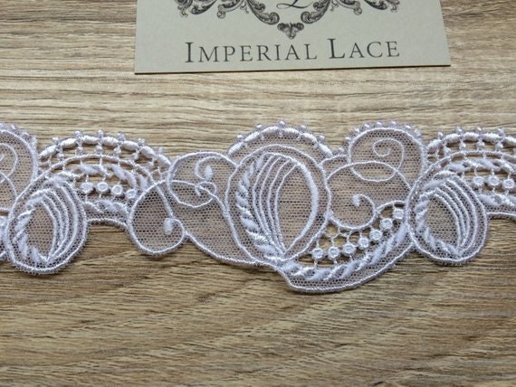 White Lace Trimming Chantilly Lace Trim Spitze Stoff Lace - Etsy