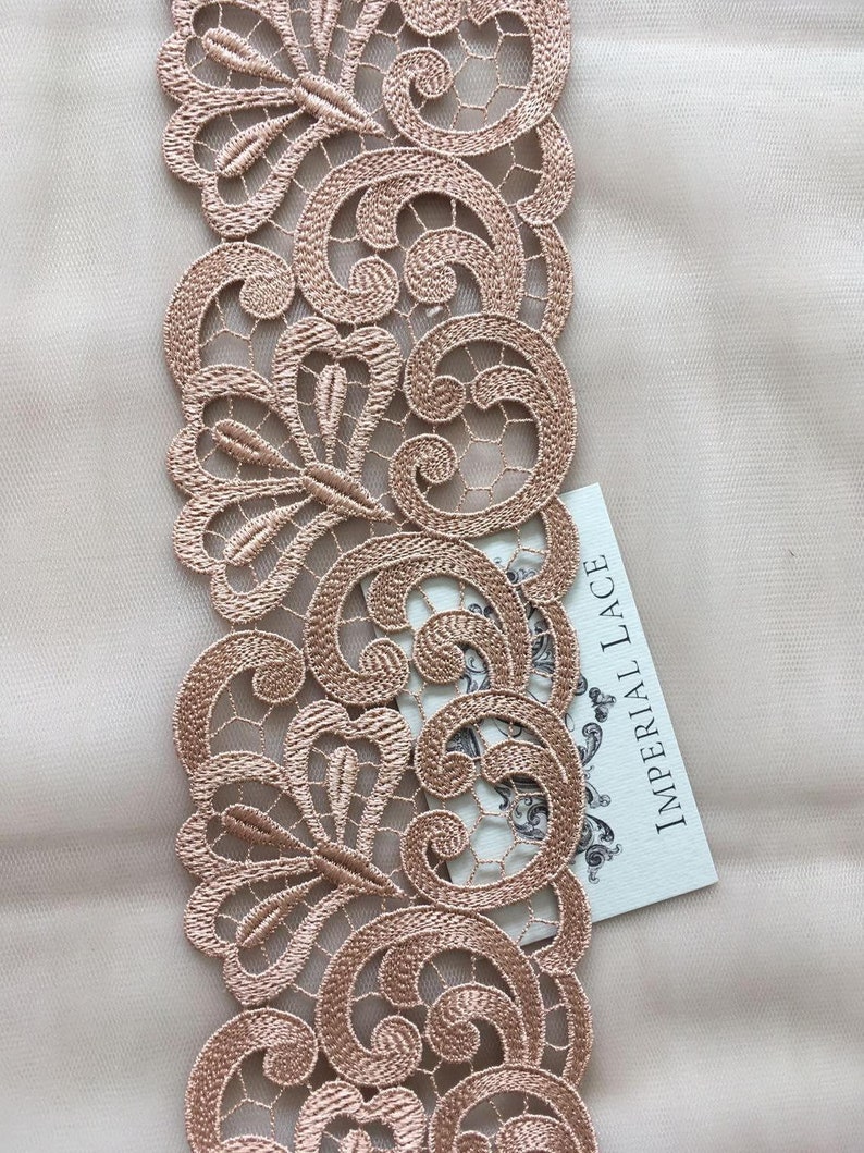 Brown Lace Trim French Lace Chantilly Lace Bridal Gown Lace - Etsy