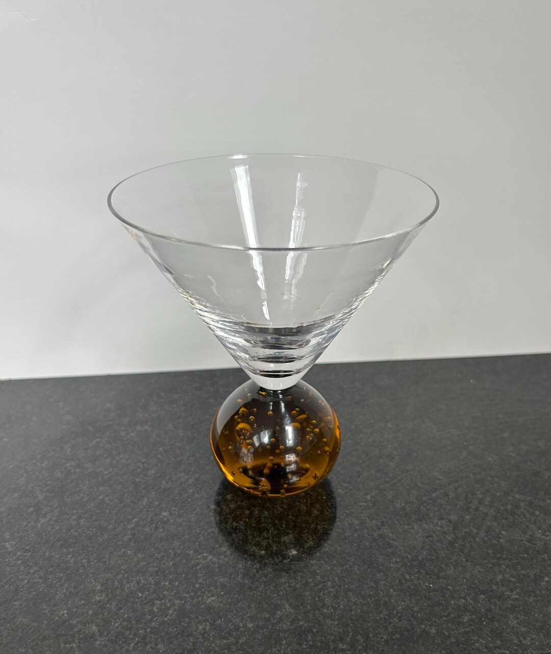 Vintage Circleware Bubble Round Bottom Martini Glass - Etsy